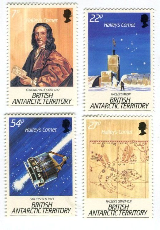 Briefmarken Komet Halley. Britische Antarktis-Territorium | Kaufen auf ...