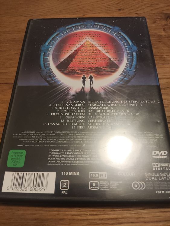 Stargate mit Kurt Russell und James Spader (DVD) (Gebraucht) in Oberembrach für CHF 9 – mit ...
