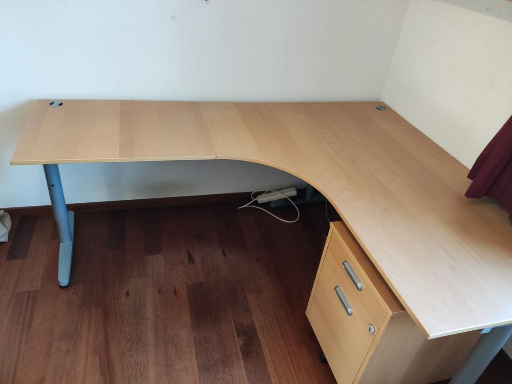 IKEA Galant Eck-Schreibtisch mit Roll-Korpus (Gebraucht) in Wermatswil ...