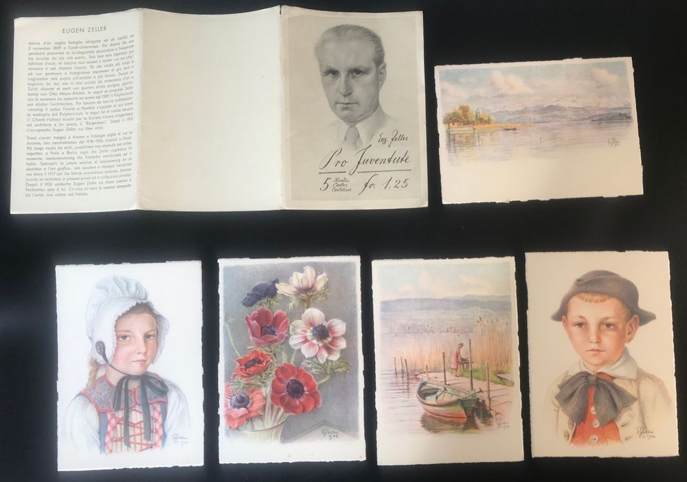 5 PJ Karten von 1940 Eugen Zeller SBK 195 - 199 ** (Neu und ...