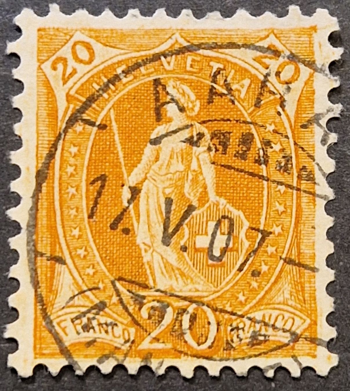 86A Feld 233 ohne und mir R01 Stehende Helvetia (Gebraucht) in ...