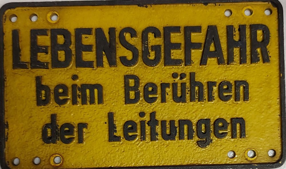 Schild "Strom" alt 28x18 cm | Kaufen auf Ricardo