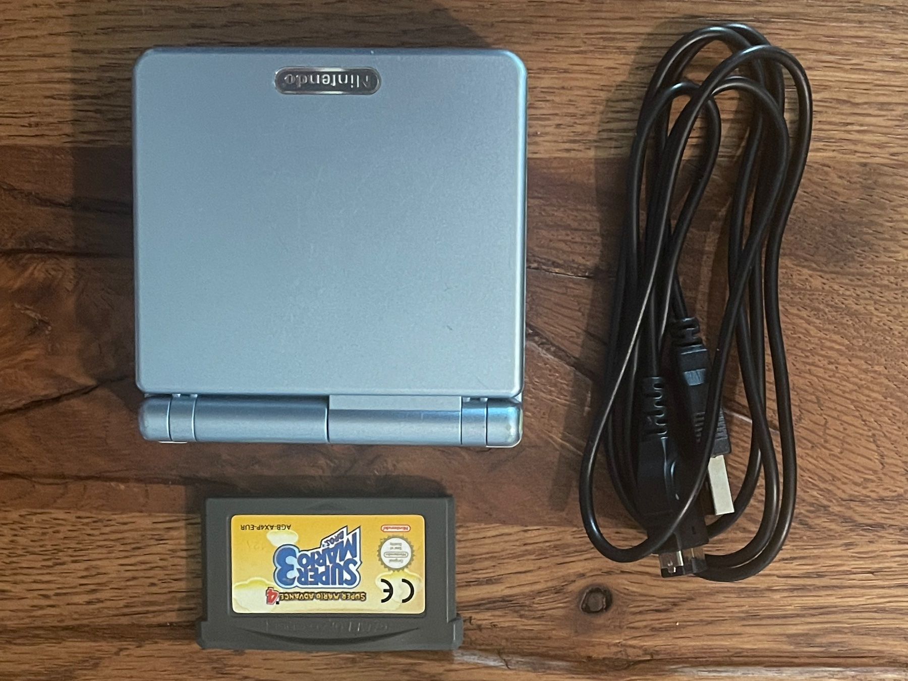 Nintendo Game Boy Advance SP - AGS-001 - Arctic Blue & Mario (Gebraucht ...