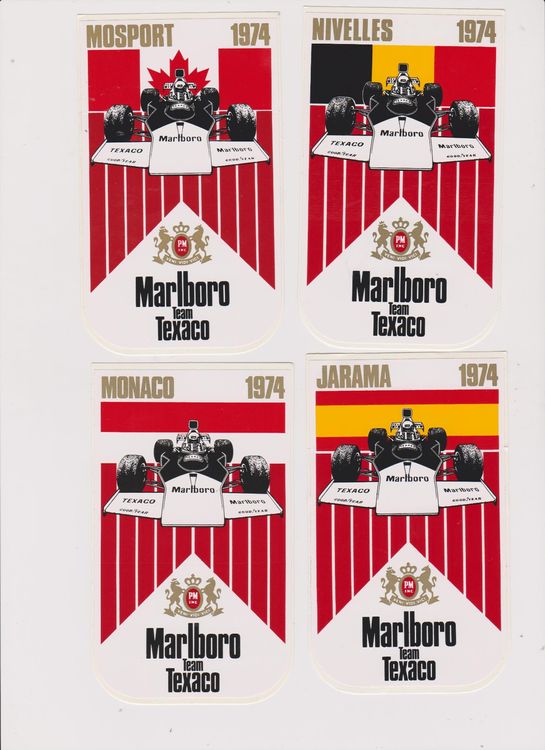 sticker Marlboro 12 pièces 1974 Aufkleber | Kaufen auf Ricardo