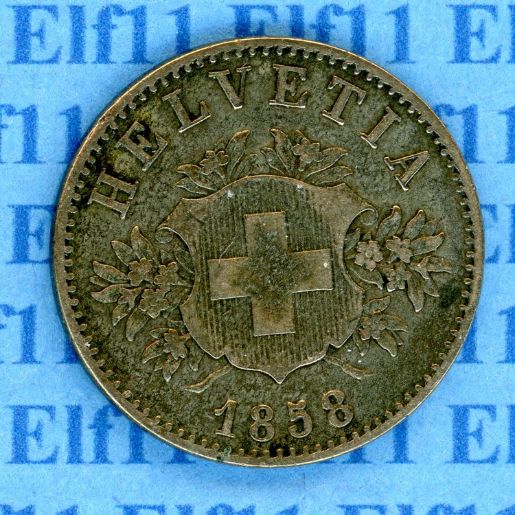 CHF___0.20 1858 -vz 20 Rappen (Gebraucht) in Widnau für CHF 33 – mit Lieferung auf Ricardo kaufen