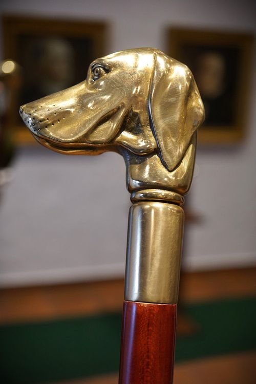 IMPOSANTER GEHSTOCK JAGDHUND AUS BRONZE SKULPTUR FIGUR (Gebraucht) in Vettweiß für CHF 312 – mit ...