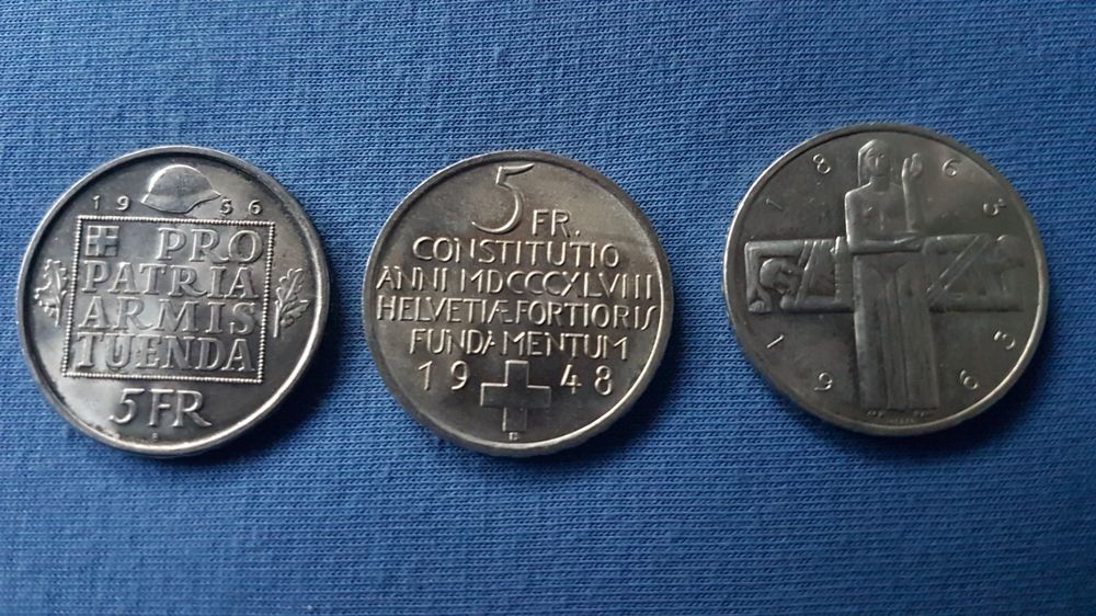 3x5 Fr Silber Gedenkmünzen 1936-1948-1963 ab nur 1 Fr !!! | Kaufen auf Ricardo