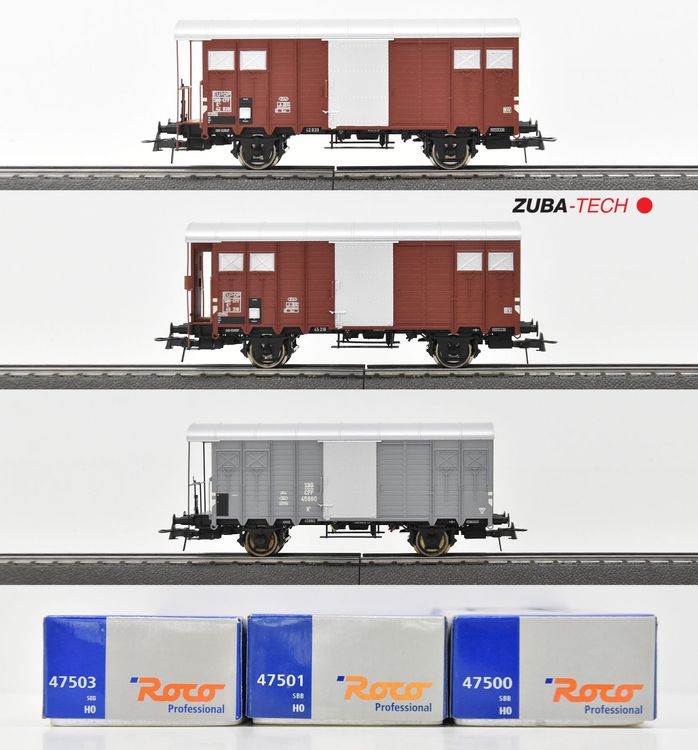 Roco 3x Gedeckte Güterwagen der SBB H0 GS mit OVP (Gebraucht) in St. Gallen für CHF 60 – mit ...