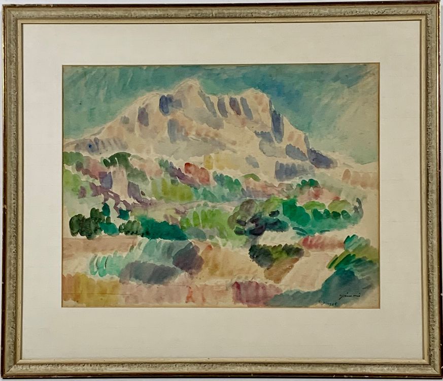 Wilhelm Gimmi (1886-1965) Berglandschaft Aquarell (Gebraucht) in Root ...
