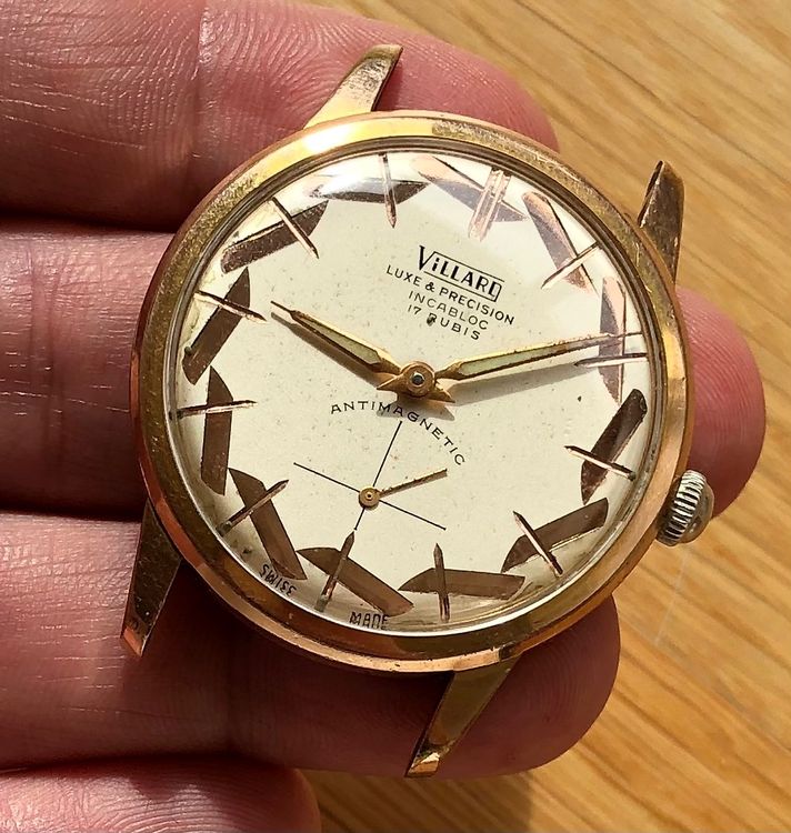 Rare, vintage Villard watch, Fancy, Unique Dial, 1960s | Kaufen auf Ricardo