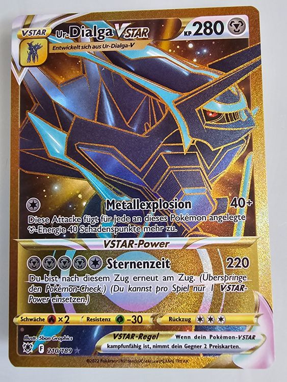 Pokemon Gold Karten Ur-Dialga & Hisui-Admurai Vstar (Gebraucht) in ...