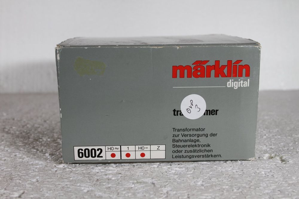 Märklin 6002 Transformer 52 VA 230 Volt OVP Papiere (Gebraucht) in ...