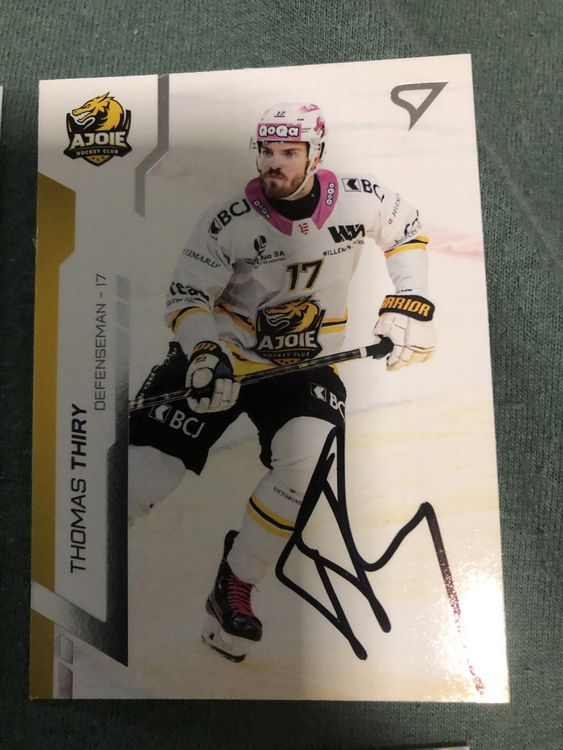 Thomas Thiry Ajoie EVZ Lausanne Hockey Card signiert (Gebraucht) in ...