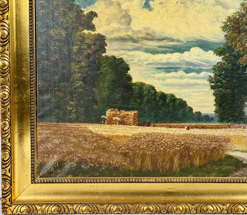 Antike Grosses Landschaft mit Weizenfeld Gemälde signiert (Gebraucht) in Root für CHF 55 – nur ...