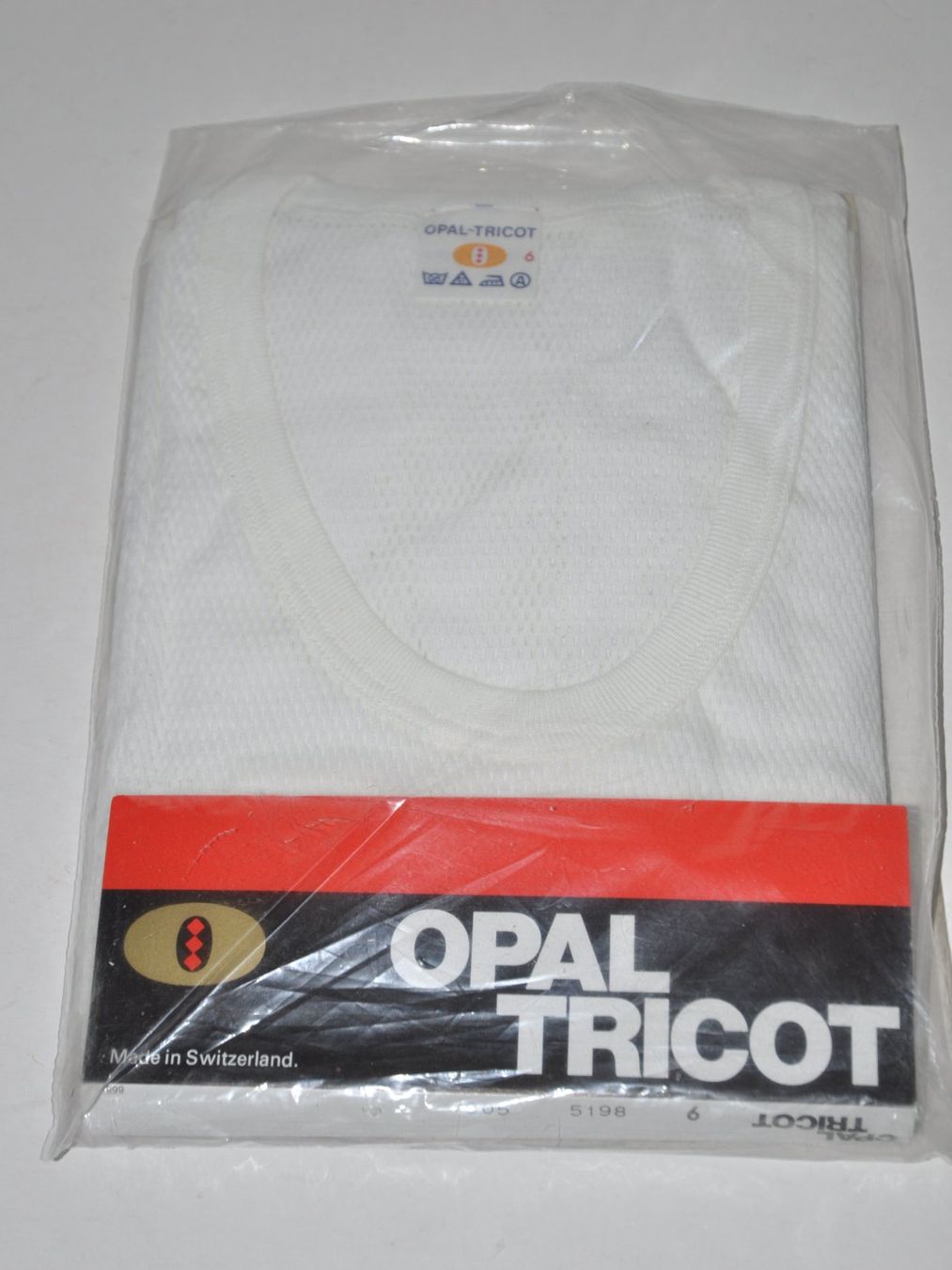 Opal Tricot Herren Unterhemd kurz Arm, Gr. 6 (52/54, L), neu (Neu und ...