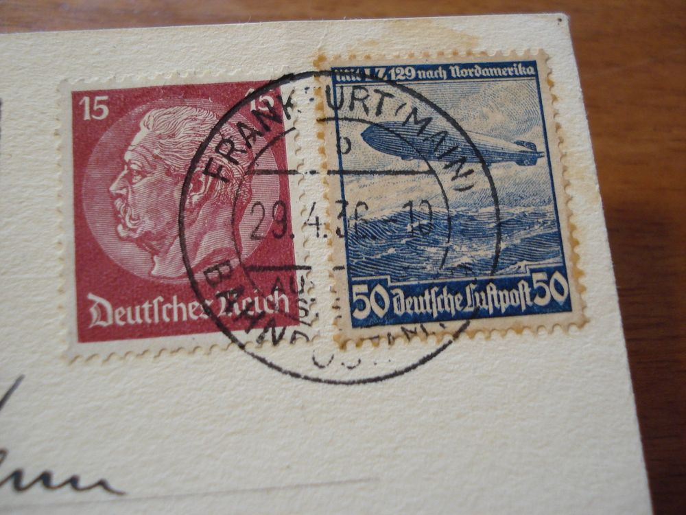 Zeppelinkarte Dt-Reich-USA, 1936, Stempel Dt. Luftpost rot | Kaufen auf ...