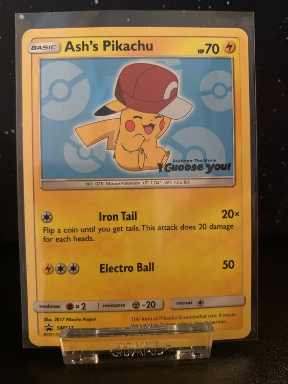 ASH'S PIKACHU | PROMO | SUN & MOON | SM 113 | POKEMON | 2017 | Kaufen ...