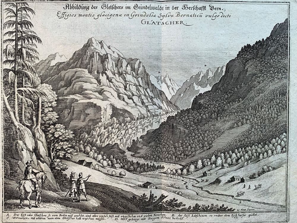 Matthäus Merian, Gletscher im Grindelwald, Frankfurt 1642 | Kaufen auf ...