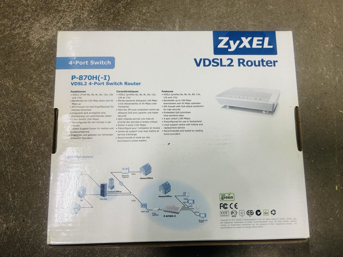 [GUT & GÜNSTIG]: Zyxel VDSL2 Router (Neu und originalverpackt) in Arni ...