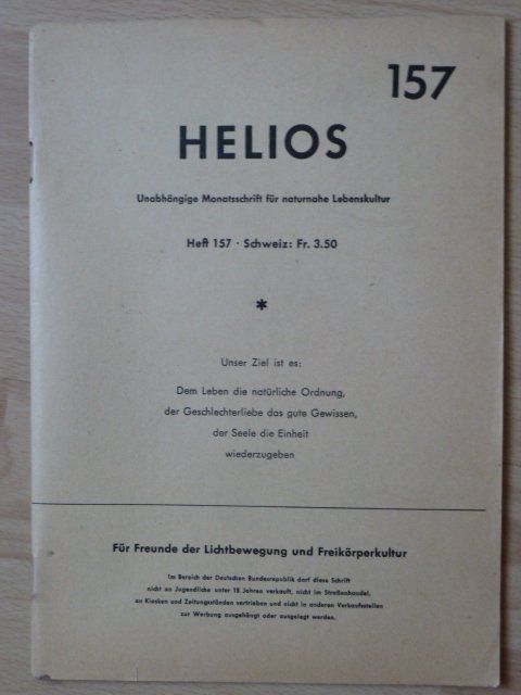 FKK Magazin Helios Nr. 157 ( Nov. Dez. 1964 ) (Gebraucht) in Basel für ...