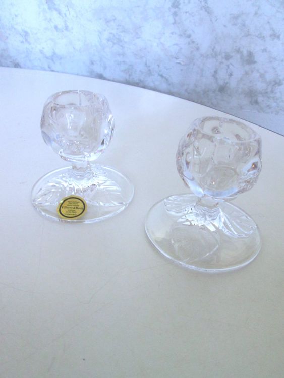 2 Kerzenhalter aus Kristall von Villeroy und Boch (Gebraucht) in Sementina für CHF 30 – mit ...