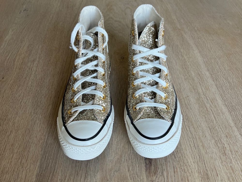 CONVERSE all Star, Glitter gold | Kaufen auf Ricardo
