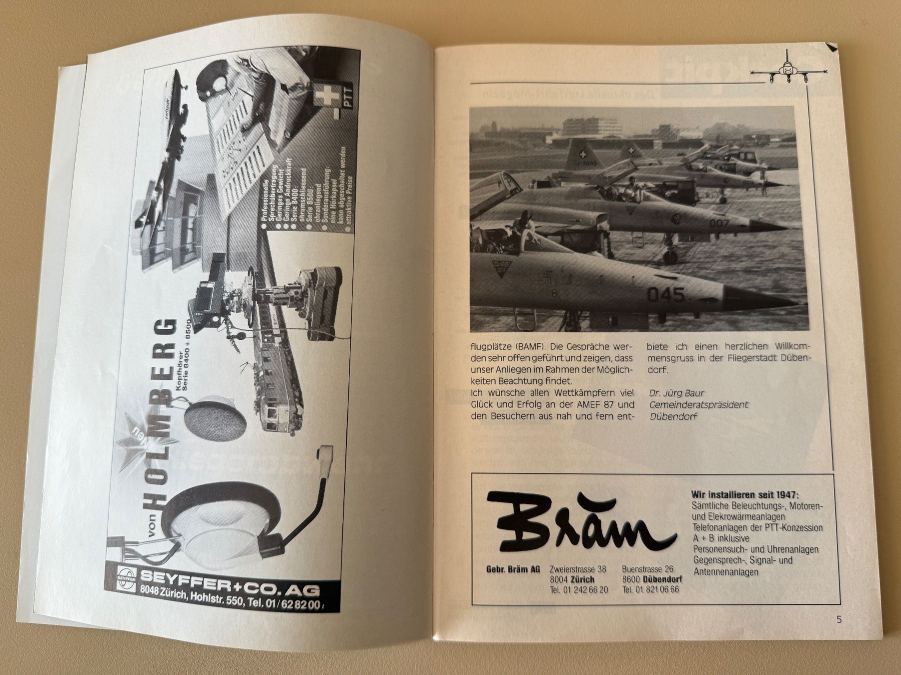 Broschüre AMEF 1987 Dübendorf - Schweizer Luftwaffe (Gebraucht) in ...