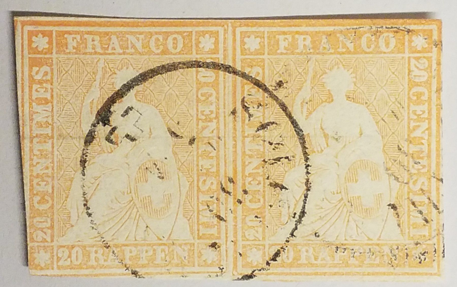 MA202) 252, Strubel im paar Vollstempel Kt. 270.- (Neu (gemäss Beschreibung)) in Baden für CHF ...