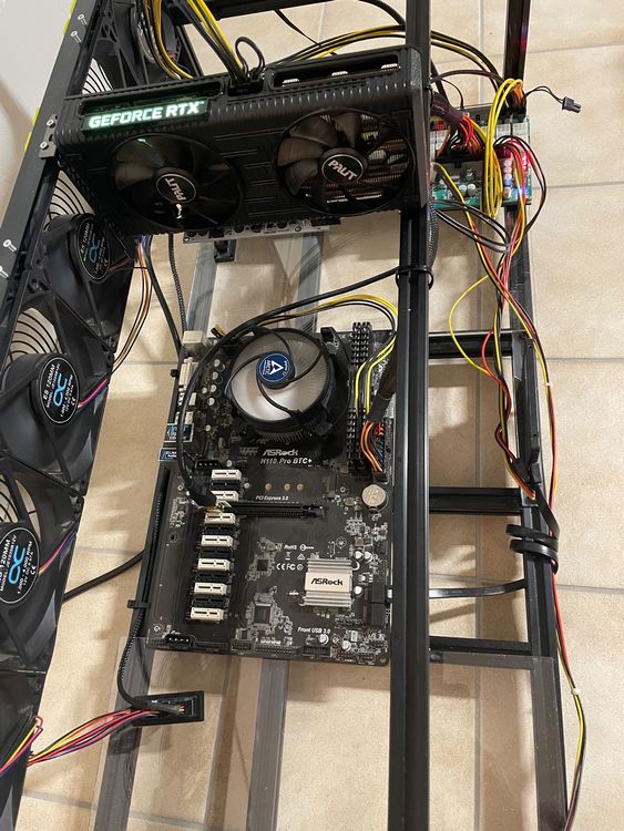 Komplettes Mining RIG inkl. 1 Grafikkarte Geoforce RTX 3060 (Gebraucht ...