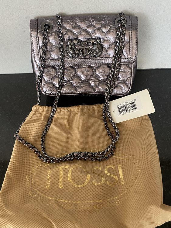 Silvio Tossi Handtasche, Bronze-Optik, neuwertig, klein (Neu (gemäss ...