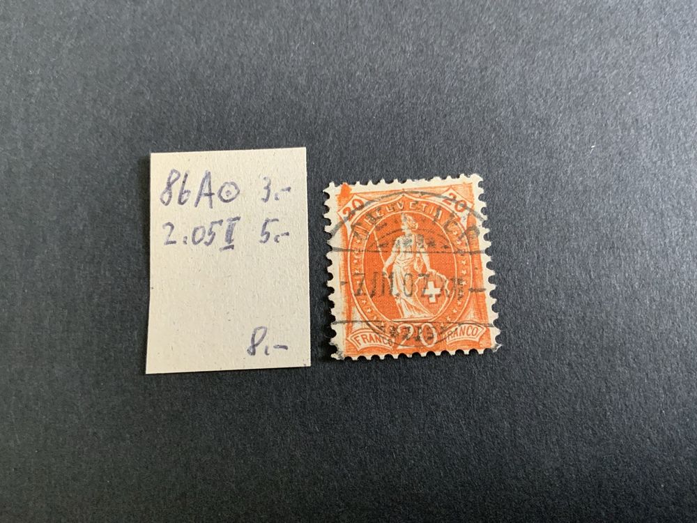 Briefmarken Schweiz Stehende Helvetia (Gebraucht) in Binningen für CHF 5.3 – mit Lieferung auf ...