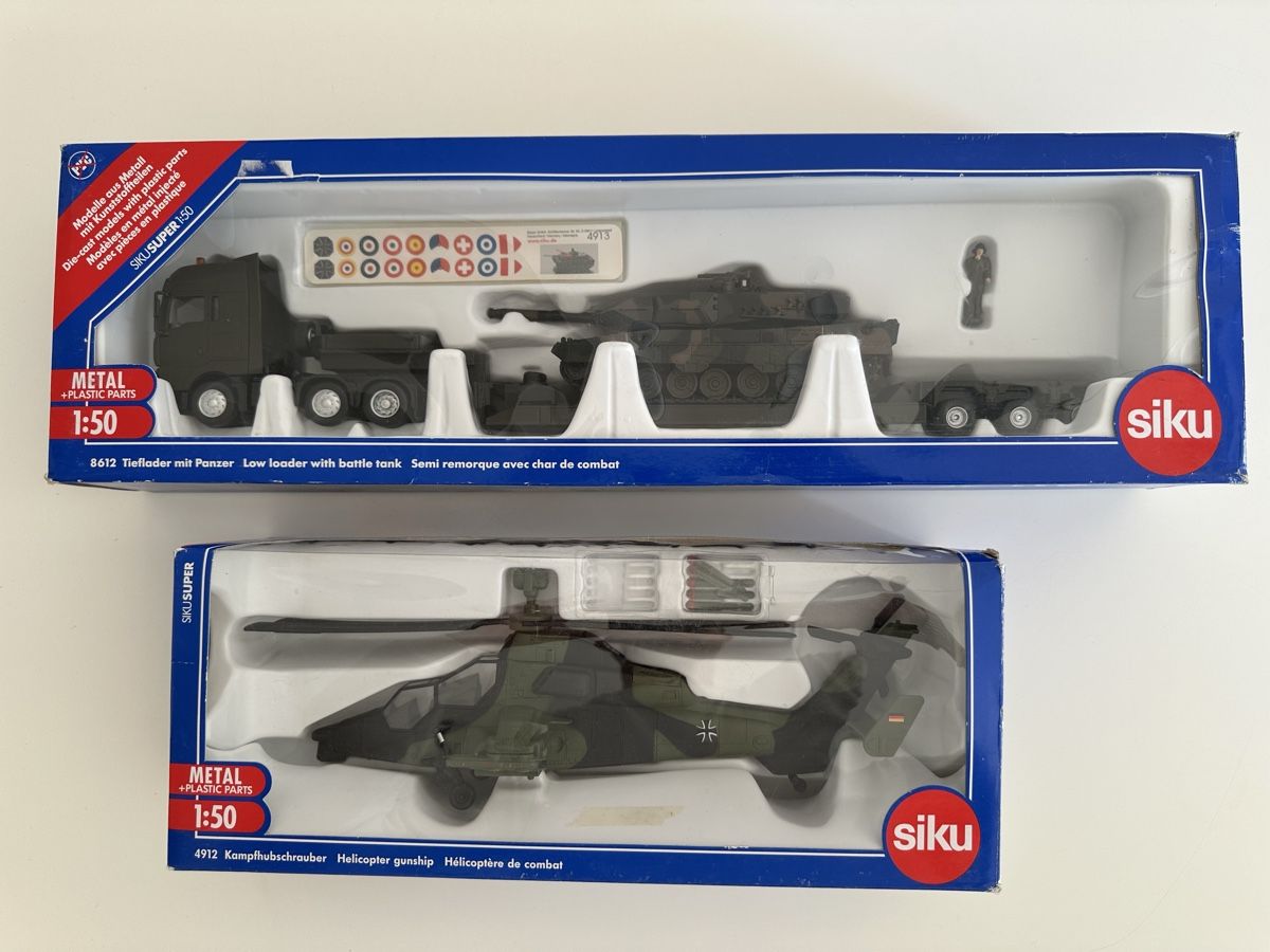 Siku Militär-Set: Tieflader mit Panzer & Kampfhubschrauber! (Neu und originalverpackt) in Basel ...