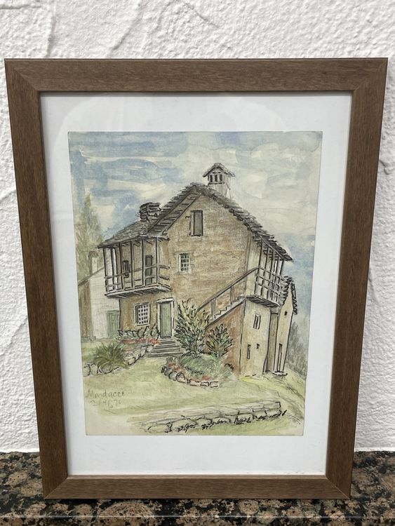 Aquarell "Mondacce" 1976 gerahmt (Gebraucht) in Emmen für CHF 1 – mit Lieferung auf Ricardo kaufen