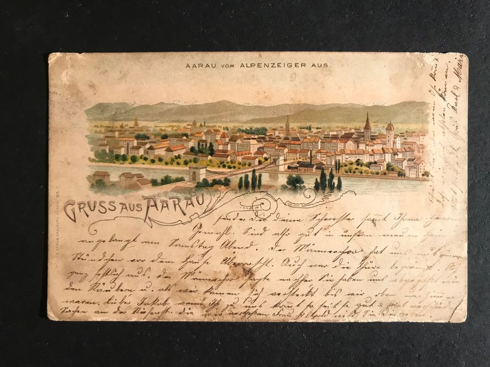 Alte Postkarte Gruss aus Aarau | Kaufen auf Ricardo