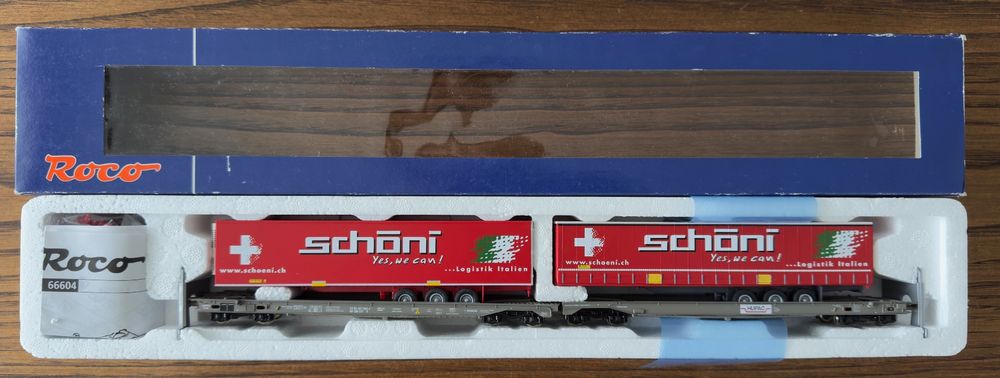 ROCO 66604 Doppelwippenwagen SBB Hupac Schöni DC (Neu und ...