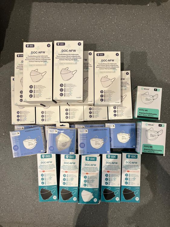 Diverse FFP2 Masken Fischform, Hygienemasken, Masken (Neu und ...