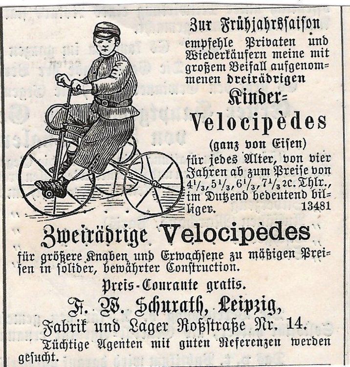 Velocipèdes, Velo, 1870, Reklame | Kaufen auf Ricardo