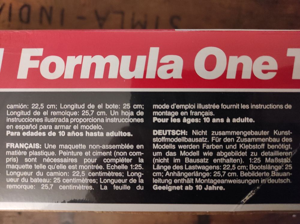 Mach I Formula One Team Rennboot & Chevy Pick-Up Revell 1/25 (Neu und ...