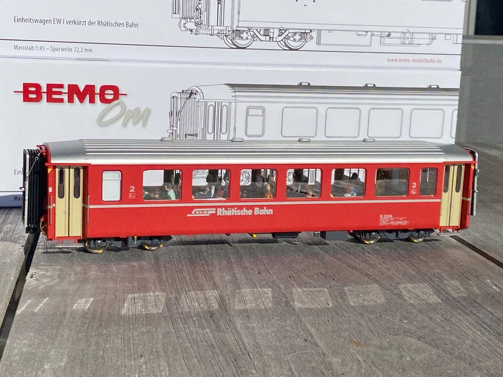 RhB Bemo 0m EW I B 2308 digital mit LED und Personen | Kaufen auf Ricardo