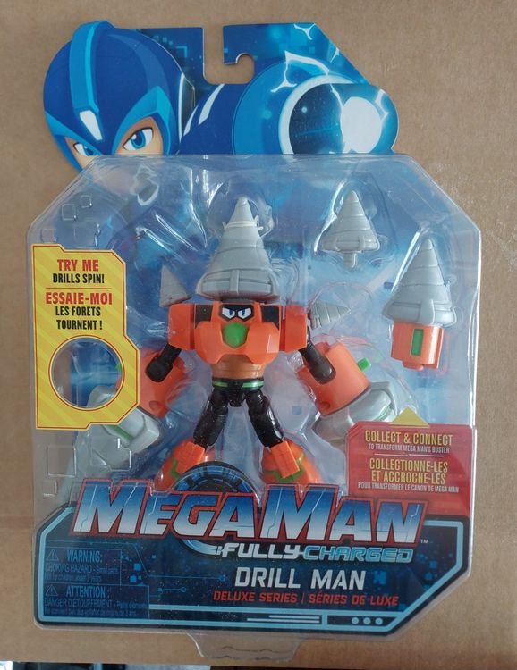 Mega Man, Fully Charged, Drill Man Figur, neu (Neu und originalverpackt ...