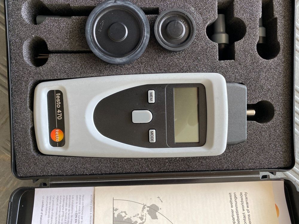 Drehzahlmesser Testo 470 für alle Maschinen. (Neuf (Voir description ...