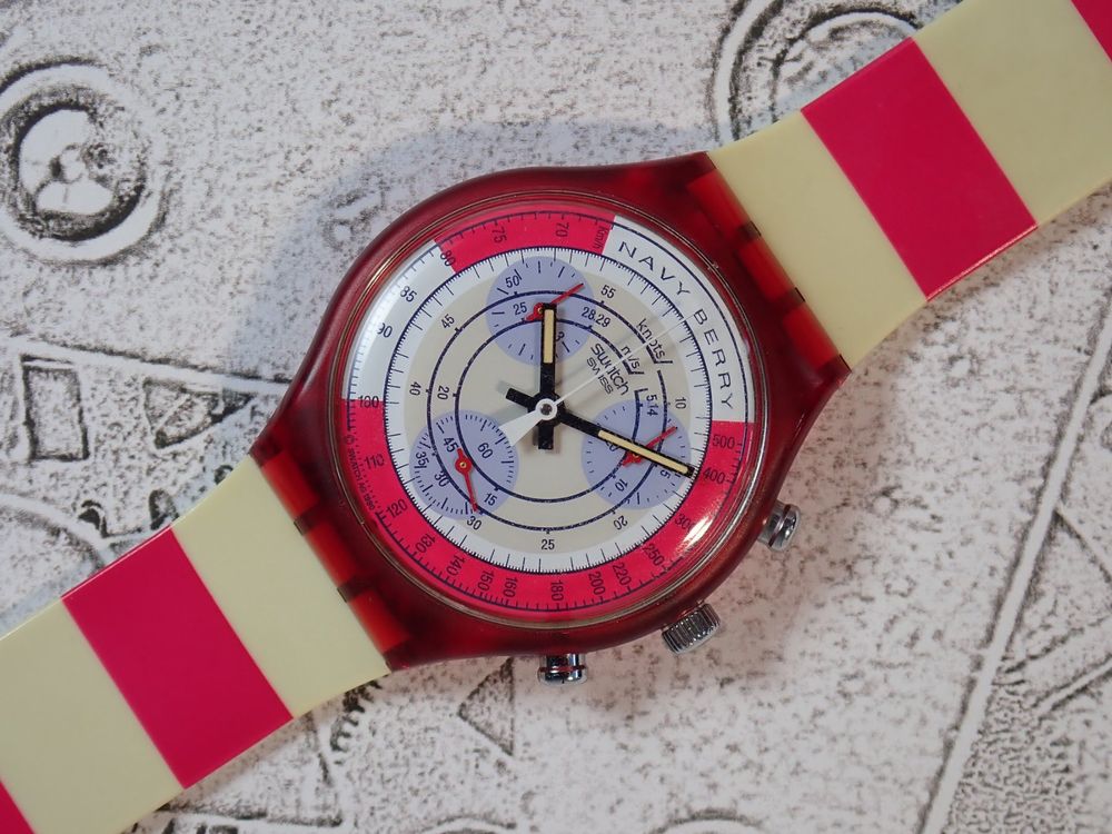 Swatch Chrono * SCR100 * Navy Berry | Kaufen auf Ricardo
