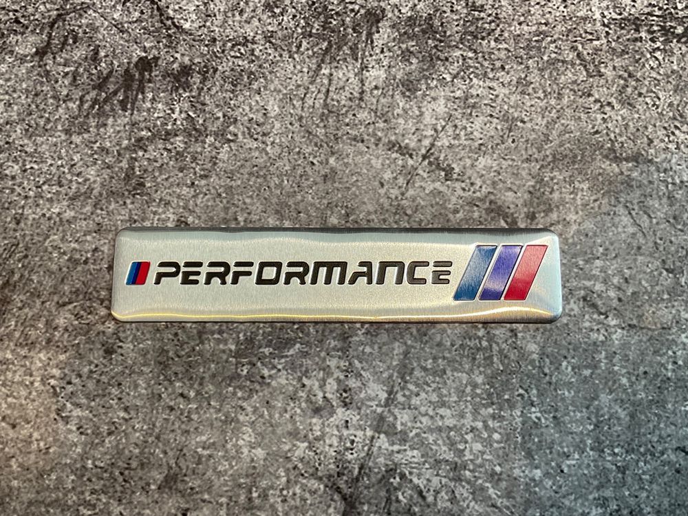 BMW Performance Aluminium Emblem Schriftzug NEU Kleber | Kaufen auf Ricardo