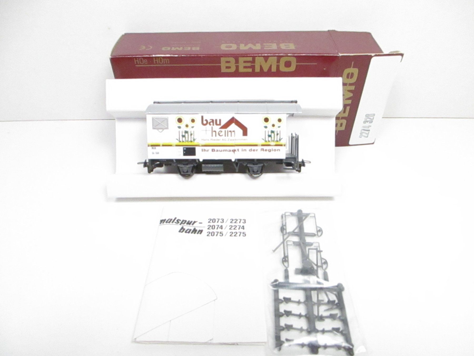 Bemo H0m 2274 328 MOB Werbewagen Gk 558 BAU+HEIM Hans Rieder (Neu ...