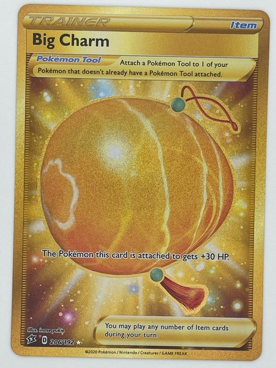 Big Charm 206/192 Gold Secret Rare Pokémon Rebel Clash (Neu (gemäss ...