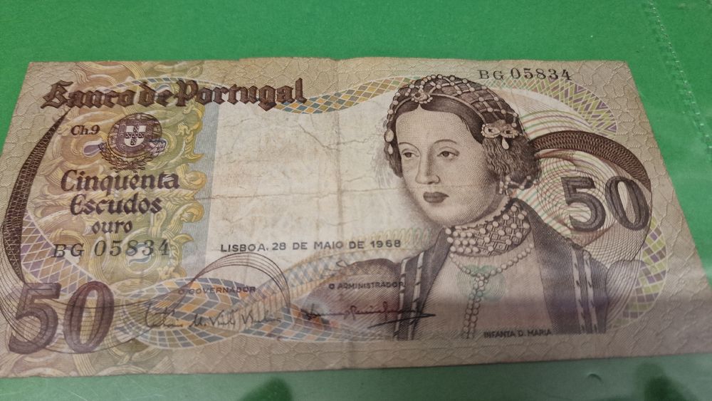 50 Escudos 1968 Portugal Banknote seltene Note (Gebraucht) in Herisau ...