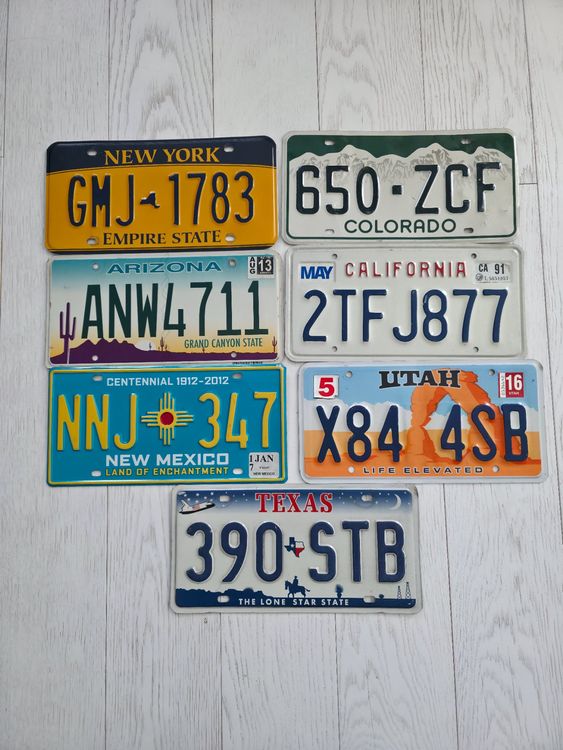 Collezione di 7 targhe americane vintage, da non perdere! (Gebraucht ...