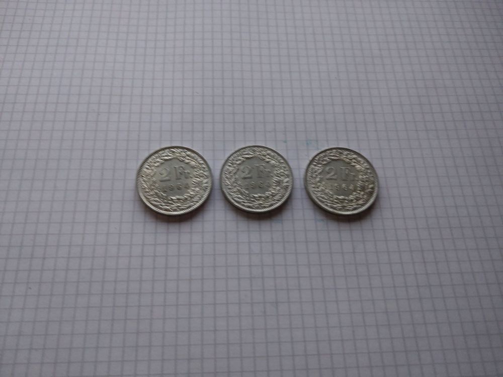 2 Franken Münze Silber 1964 3x | Kaufen auf Ricardo