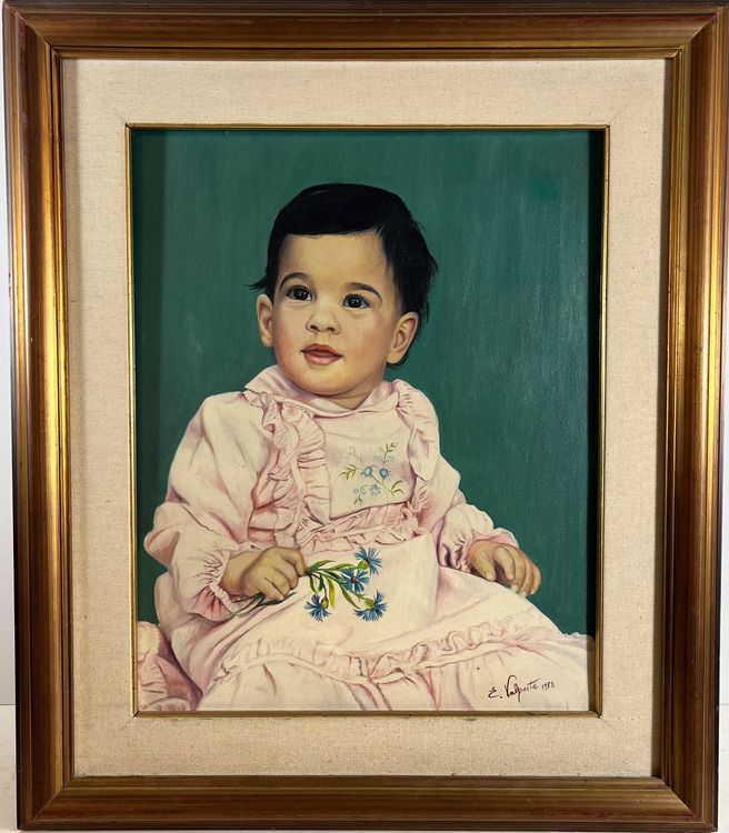 70. er Jahre Gemälde von eine Kleine Mädchen , Unl. Sig. (Gebraucht) in Root für CHF 19 – mit ...