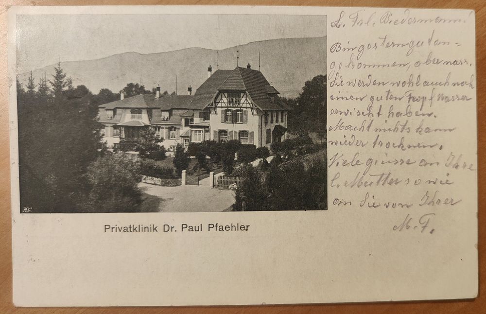 Privatklinik Dr. Paul Pfaehler um 1900, heute Klinik Obach (Gebraucht ...